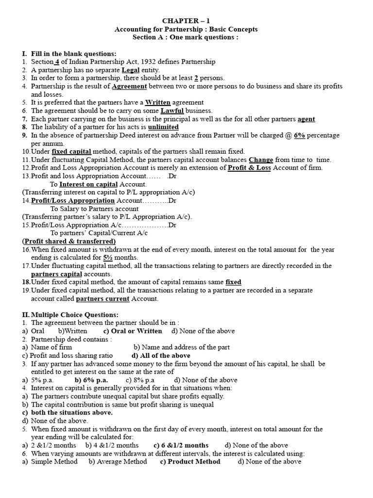 Partnership Accounting Basics Explained | PDF | Partnership | Interest