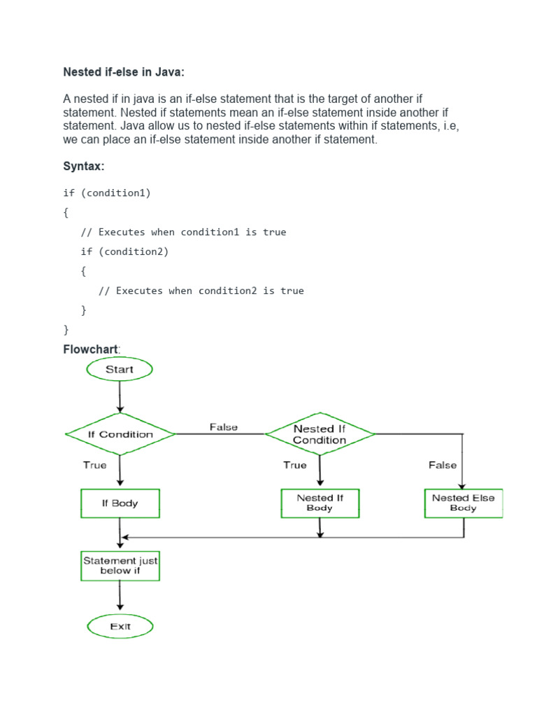 Nested If-Else and Else-If Ladder | PDF