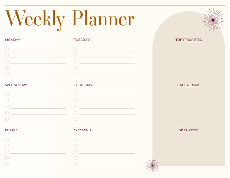 Adobe Acrobat Template Weekly To Do List UE | PDF