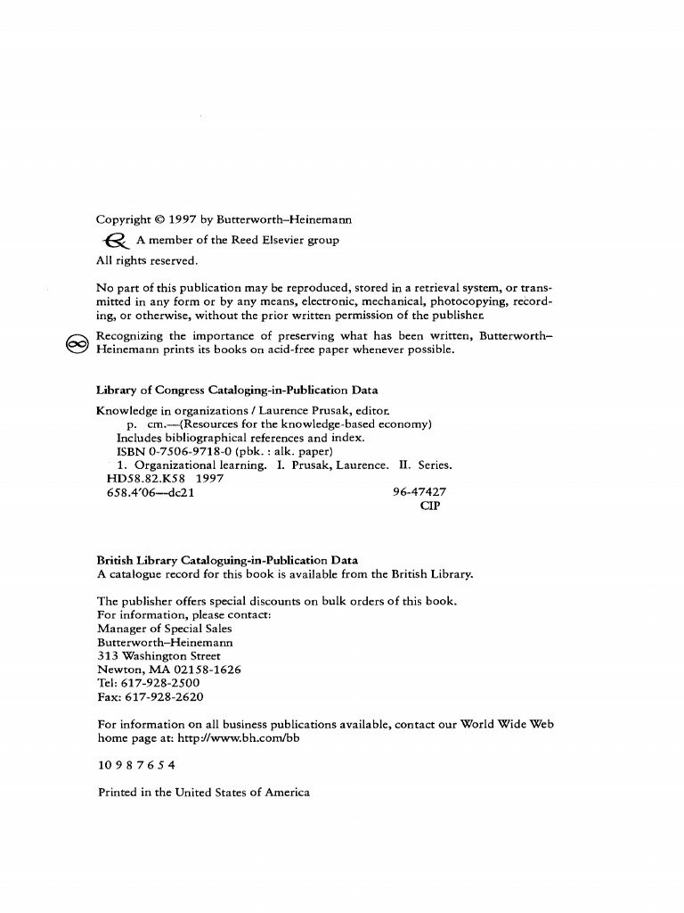 Laurence Prusak (Eds.) - Knowledge in Organisations-Routledge (1997 ...