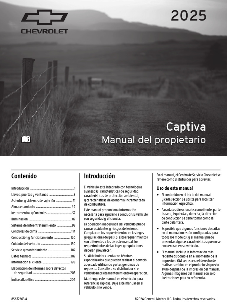 Captiva Manual de Propietario | PDF | Cambiar | Motores generales