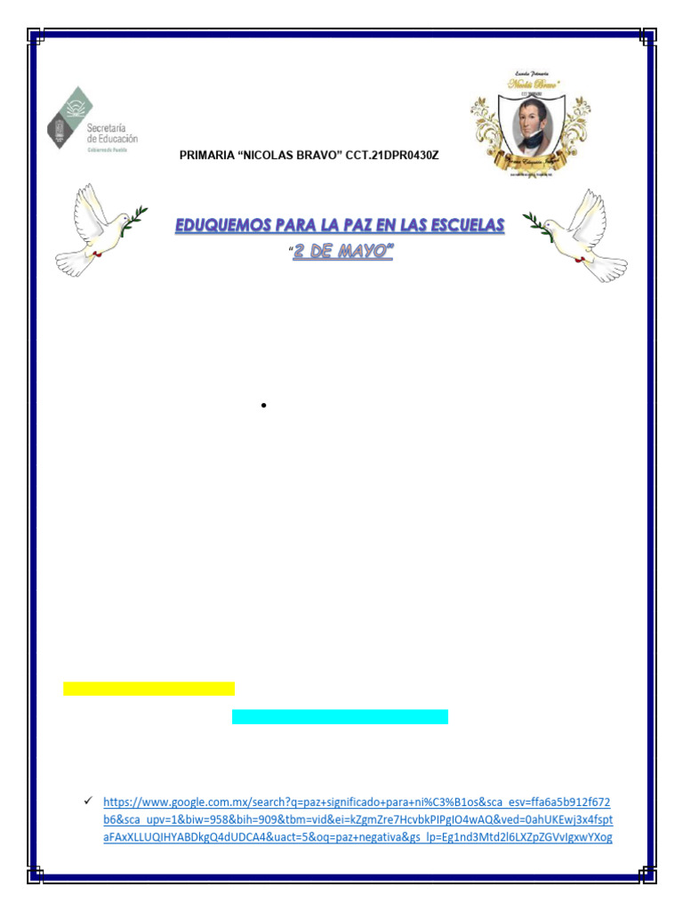 Educación Para La Paz En Primaria Pdf Educación Primaria Paz