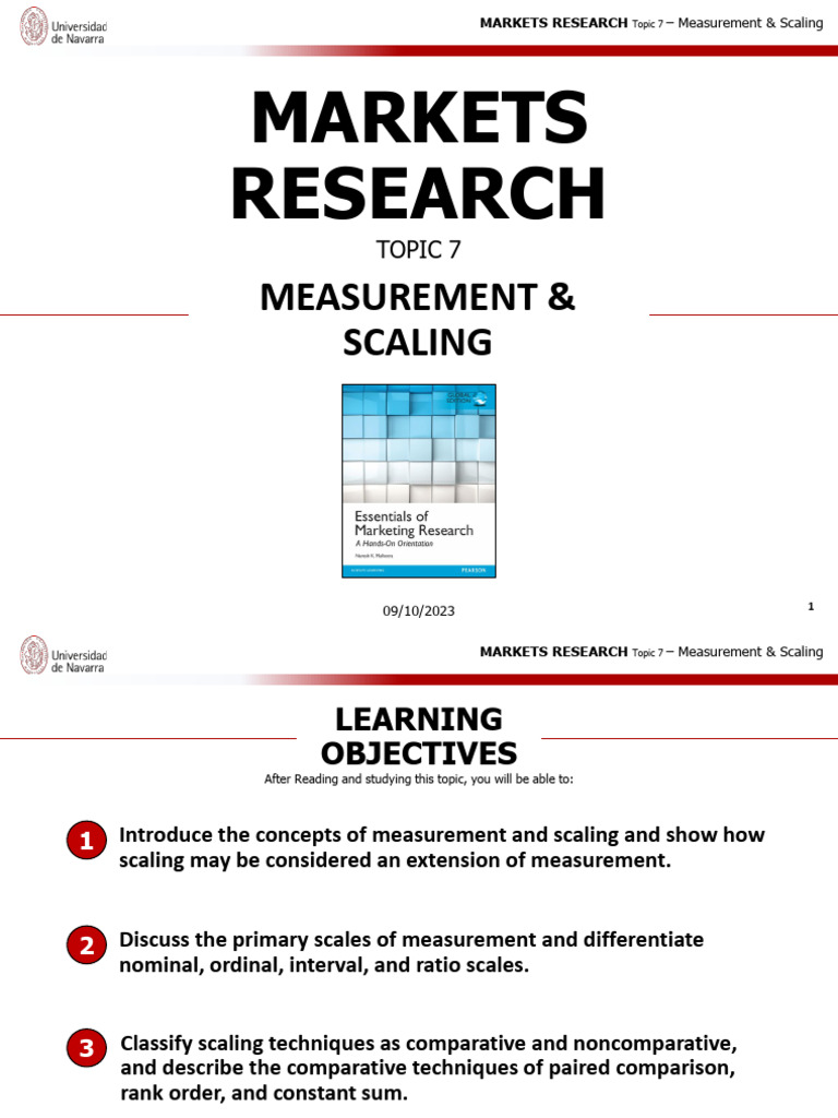 MR Topic 07 | PDF | Level Of Measurement | Validity (Statistics)