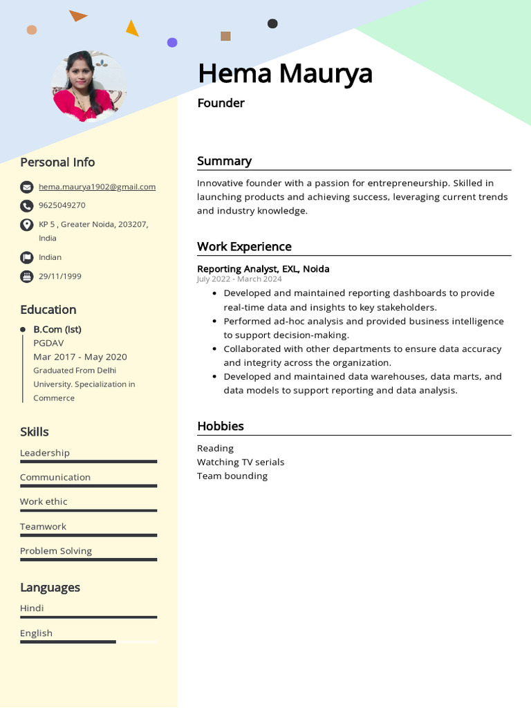CV - Hema Maurya | PDF | Business