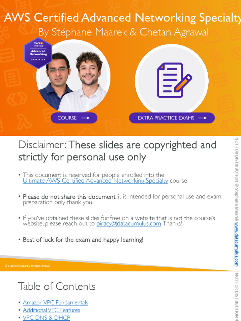 AWS Networking Exam Preparation Guide | PDF | Ip Address | I Pv6