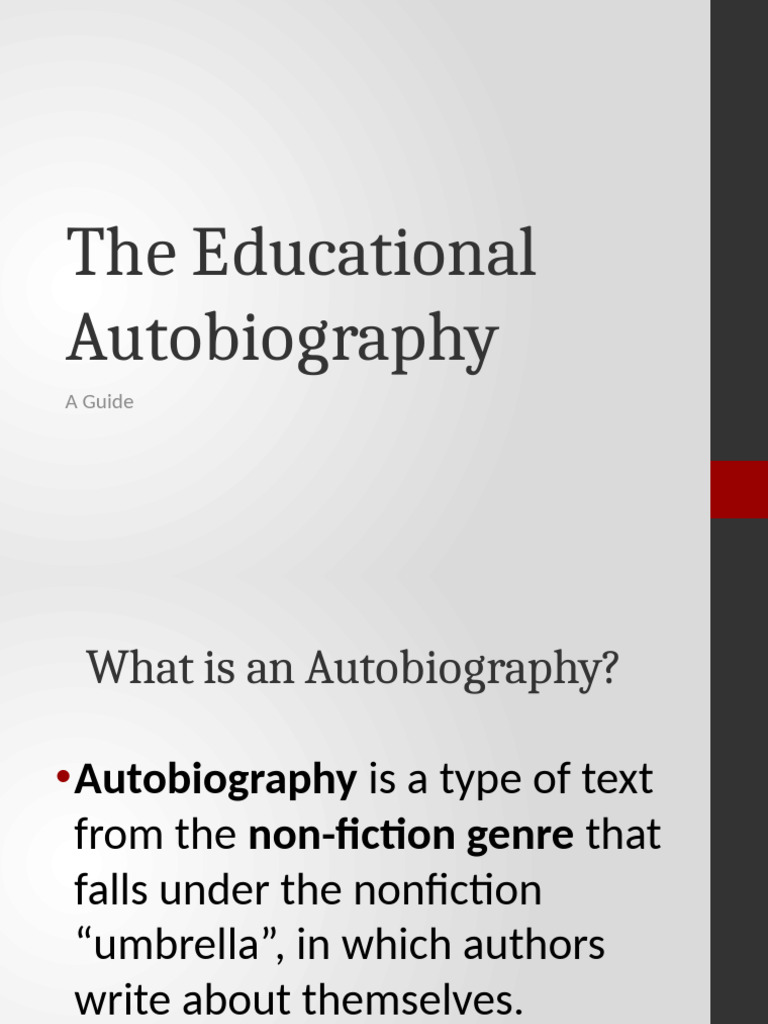 Copia de The Educational Autobiography | PDF | Non Fiction | Genre