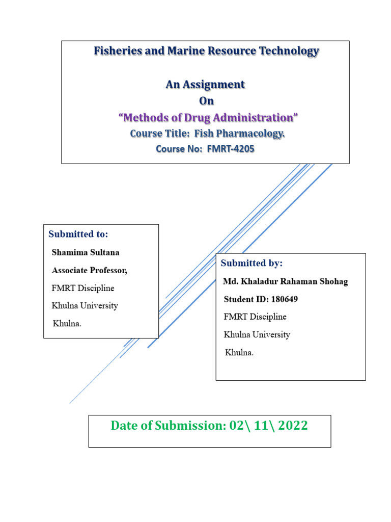 (180649) Methods of Drug Administration | PDF | Injection (Medicine) | Fish