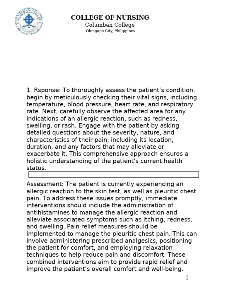Justification Form Research | PDF | Nursing | Pain