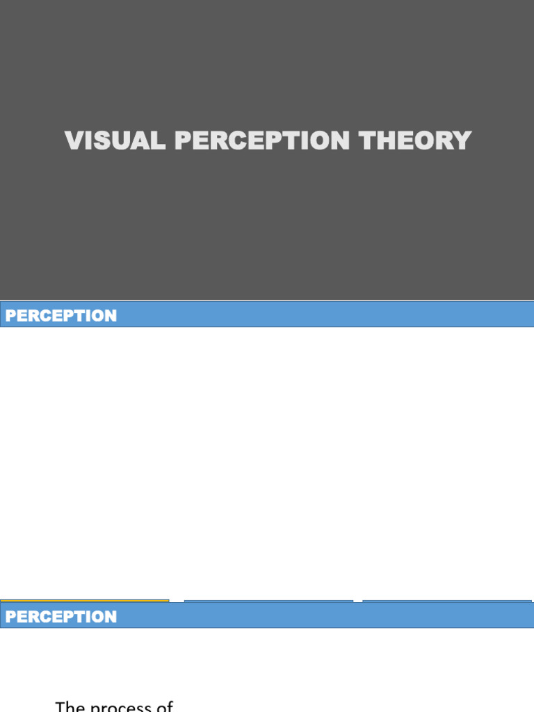 arch-3rd-Lesson 2-perception-Gastalt theory | PDF | Perception | Cognitive Science