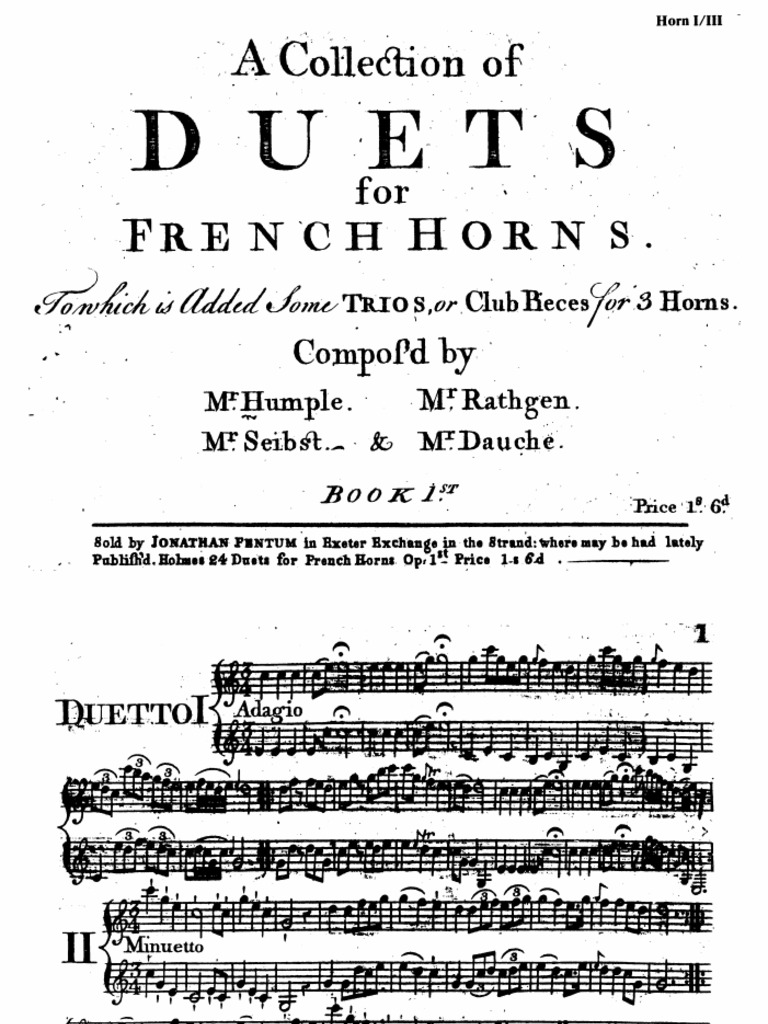 Hampel, Anton - A Collection of Duets For French Horns | PDF