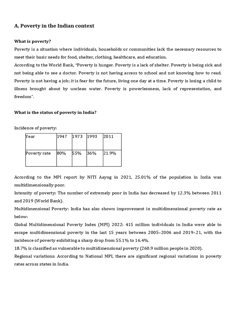 Poverty Paper | PDF | Poverty | Poverty & Homelessness