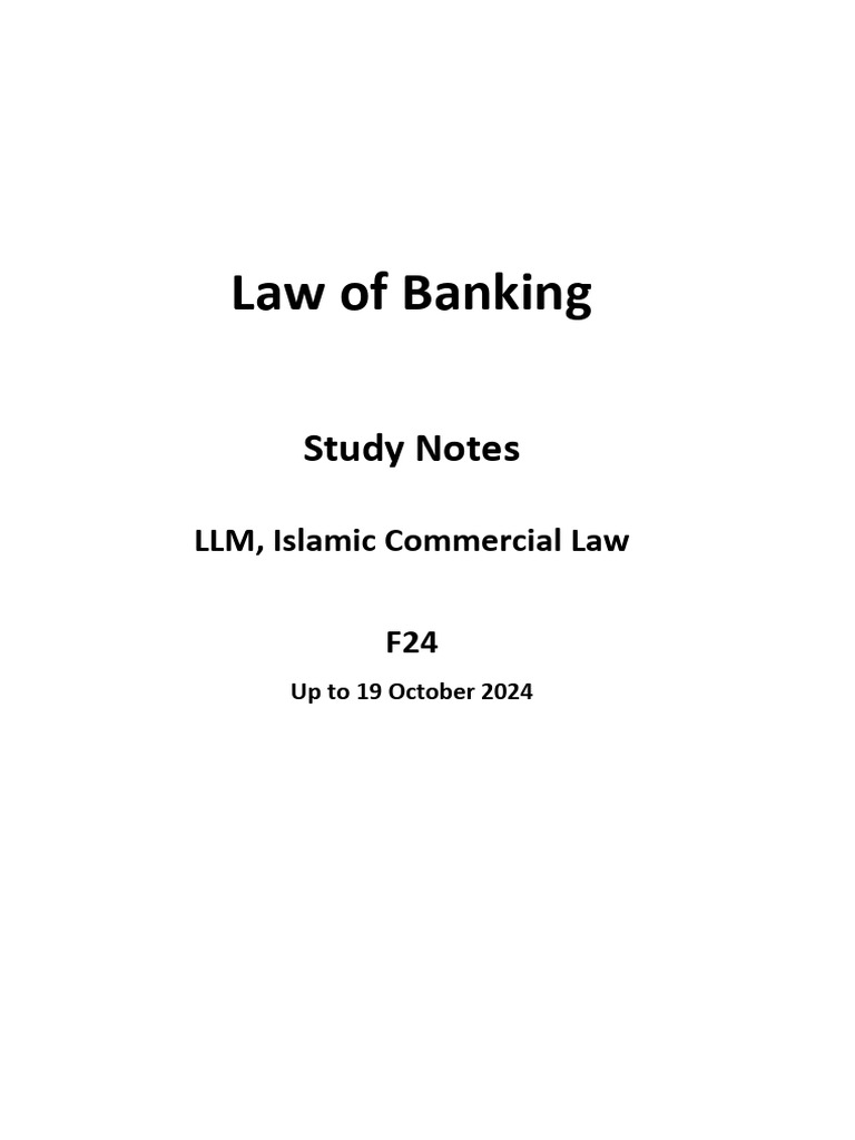 Law of Banking Notes | PDF | Legal Tender | Banks