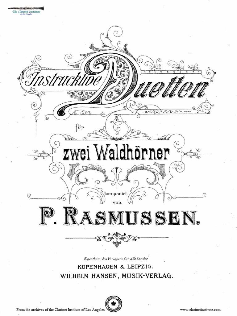 Rasmussen Instructive Duets For 2 Horns | PDF | Social Science ...