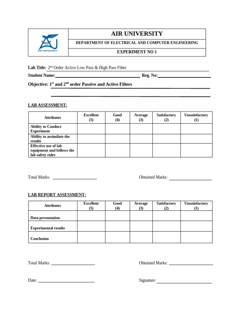 ADC Lab 1 | PDF | Electronic Filter | Low Pass Filter