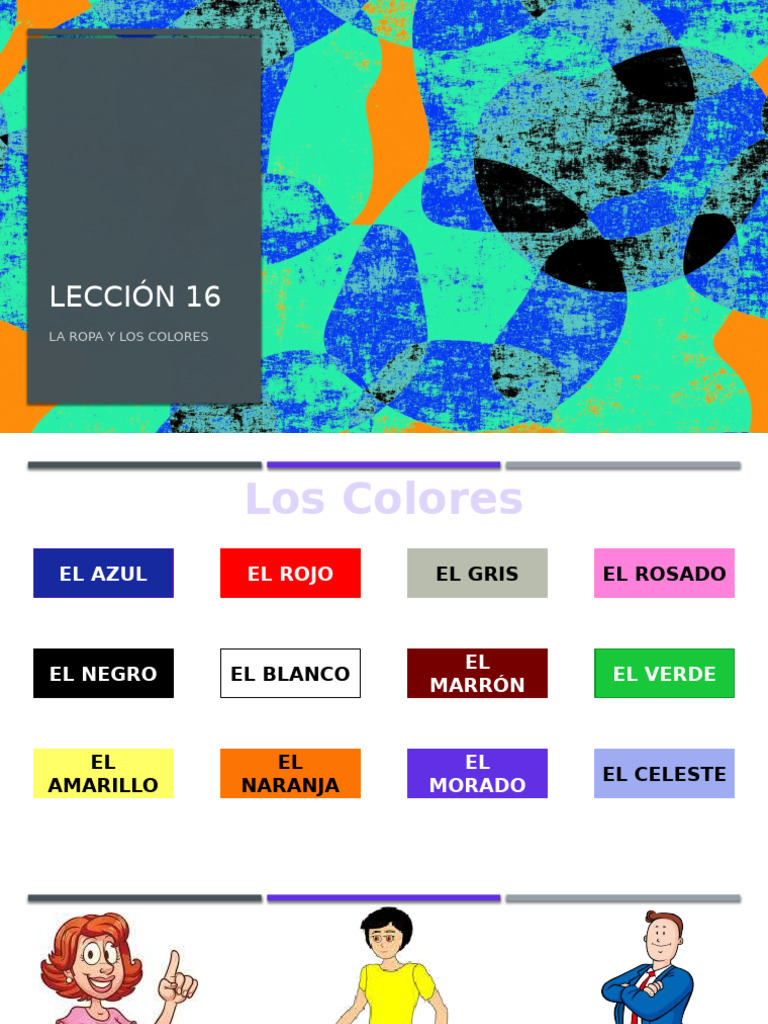 A1 Lección 16 - La Ropa Los Colores | PDF | Arco iris | Color