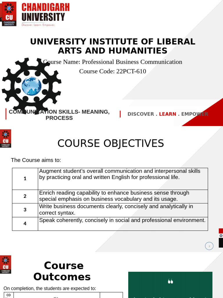 1 Communication Skills - Meaning and Process | PDF | Communication ...