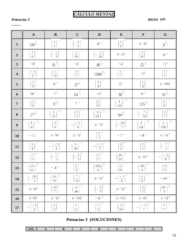 Potencias Ficha3 | PDF