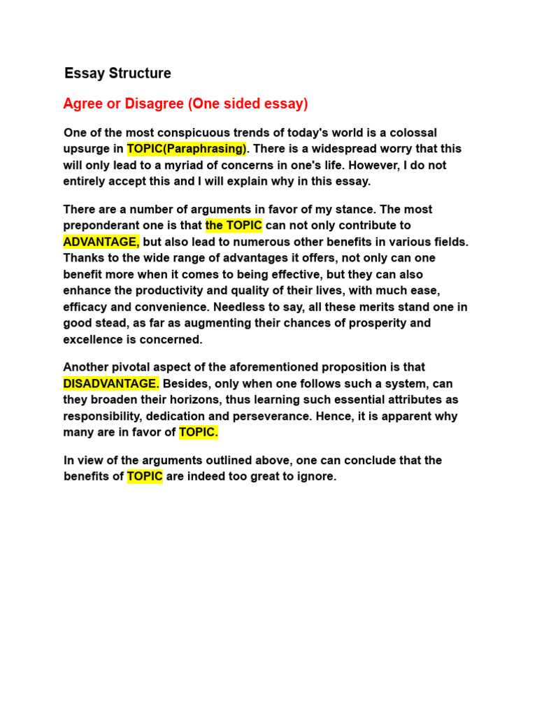 PTE Essay Template (EDITED and EASIER) | PDF | Career & Growth