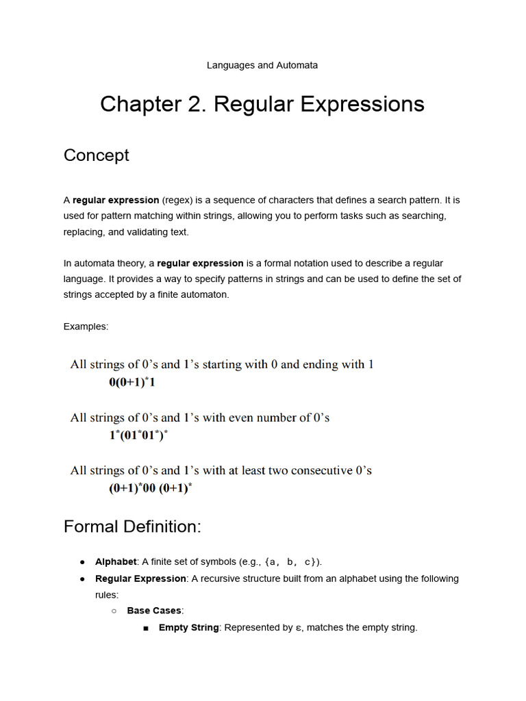 Languages and Automata | PDF | Regular Expression | Automata Theory