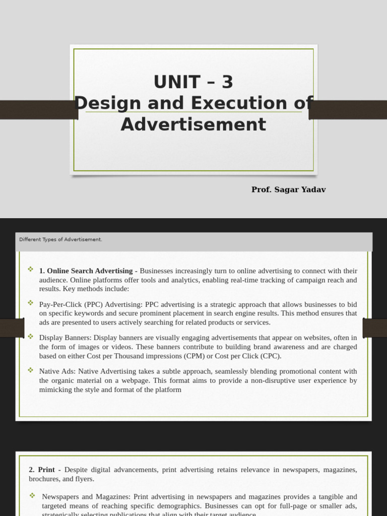 Adv and Sales Promotion Unit 3 | PDF | Advertising | Online Advertising