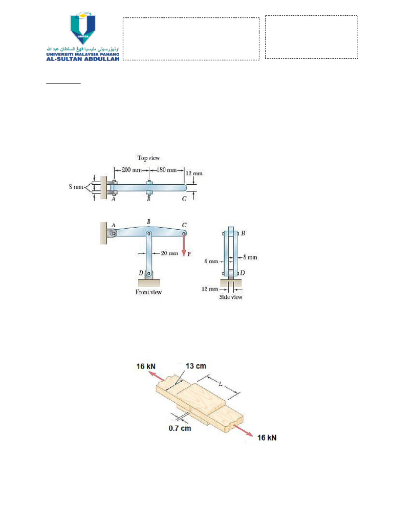 Strength of Materials Assignment 01 | PDF