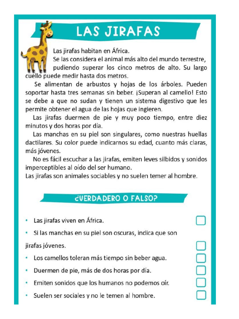 Comprension Lectora 2° 3° | PDF