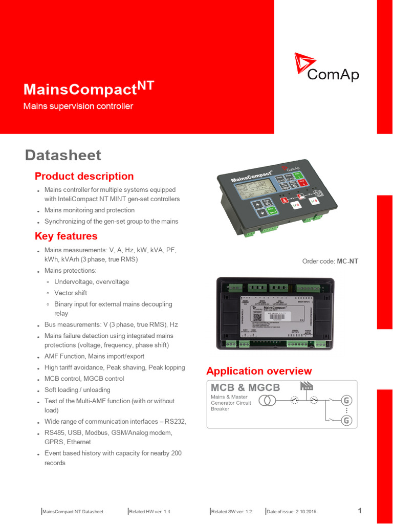 MainsCompact NT Datasheet | PDF | Mains Electricity | Power Supply