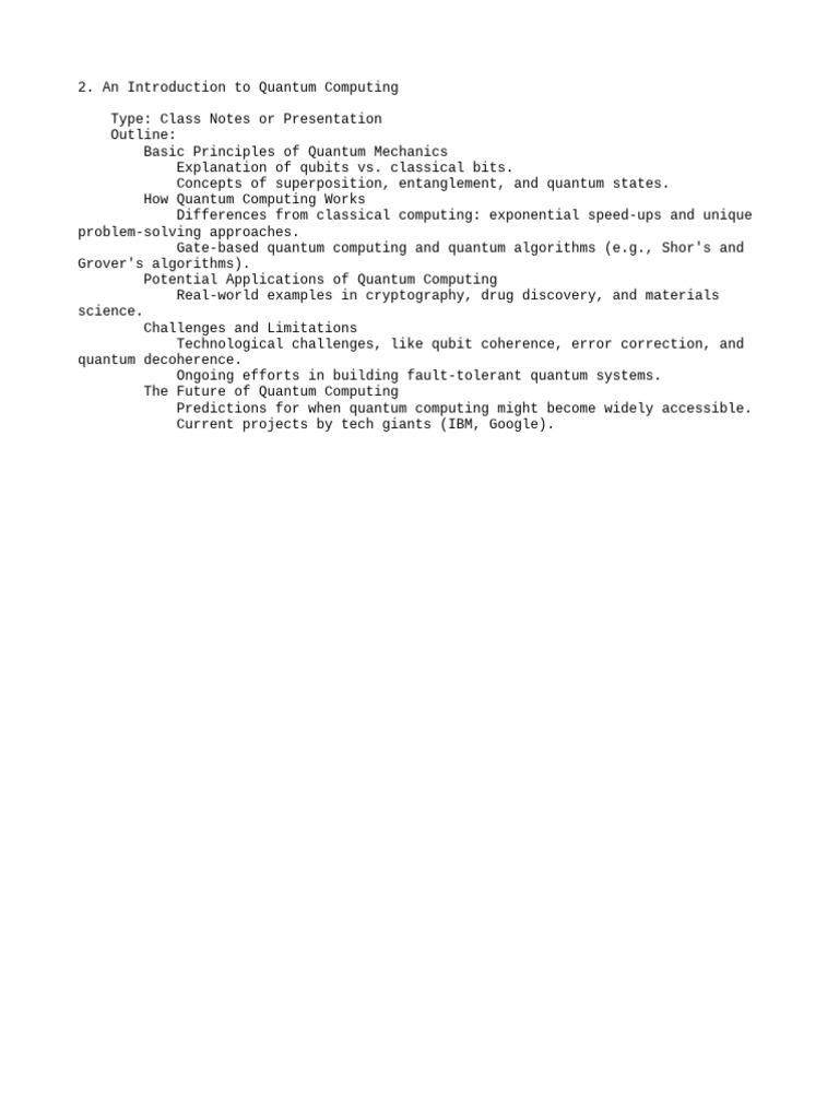 An Introduction To Quantum Computing | PDF