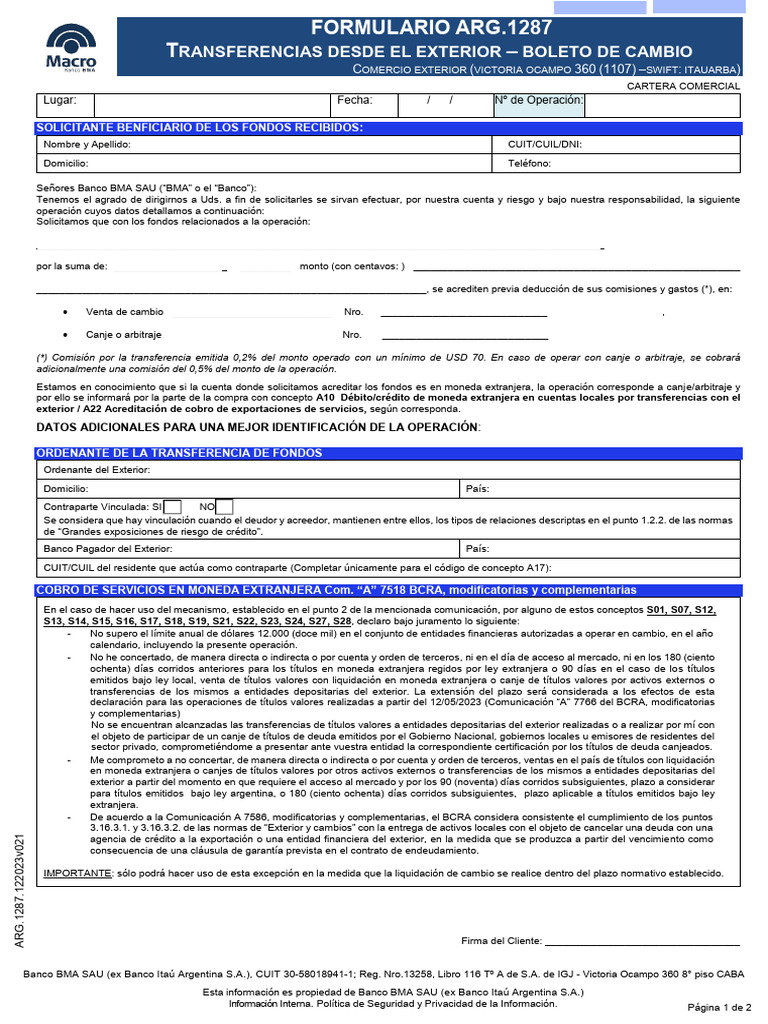 Utf-8 Q ARG.1287 Transferencias Desde El Utf-8 Q Exte Filename 1 Rior ...