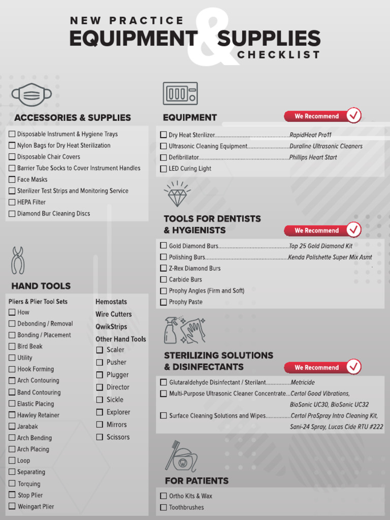 New Practice Equipment Checklist Updated 3.18.2022 | PDF | Technology ...
