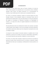 Formato de Autobiografía Modelo | PDF