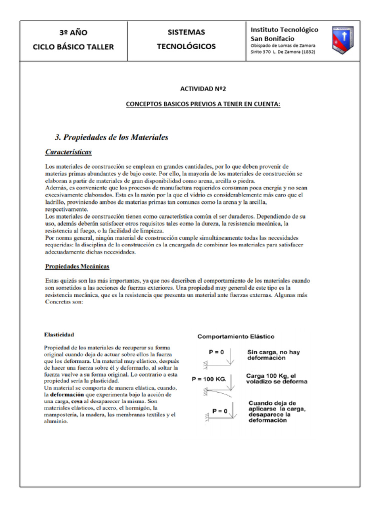 Sistemas Tecnológicos - TP 03 Esfuerzos | PDF | Palanca | Pandeo