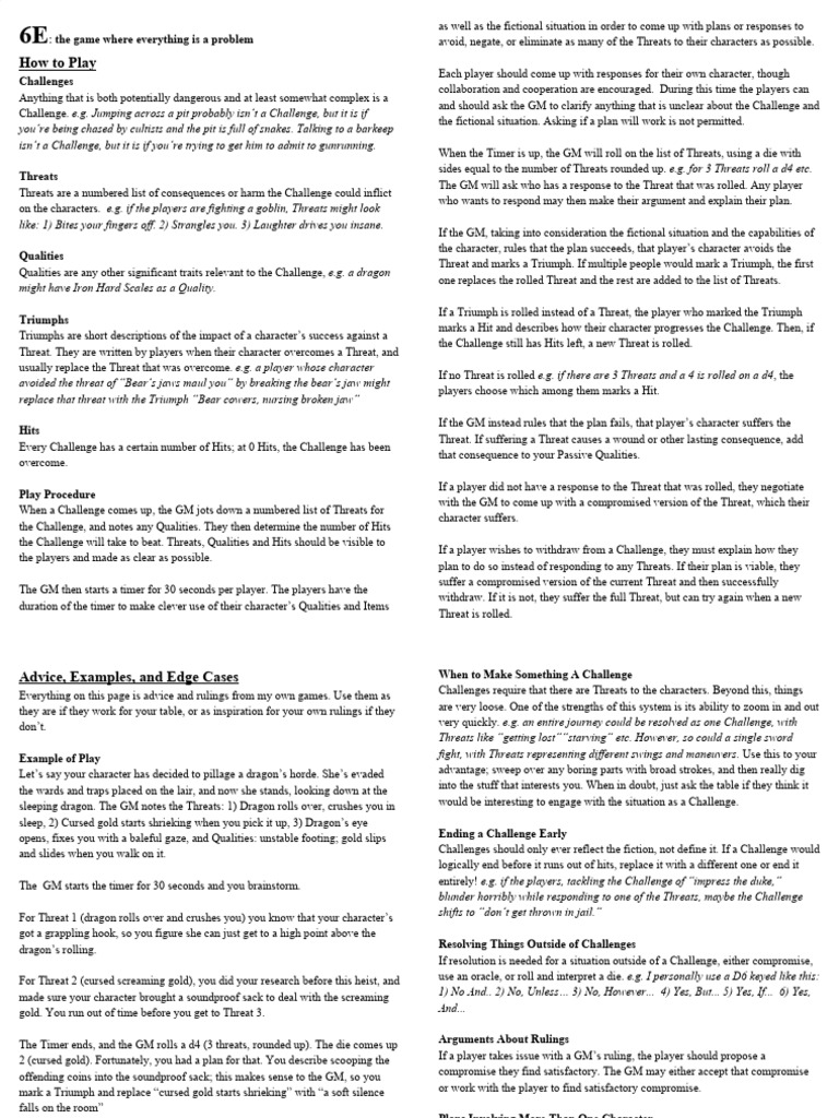 OSR - 6e The System Where Everything Is A OSR Problem | PDF