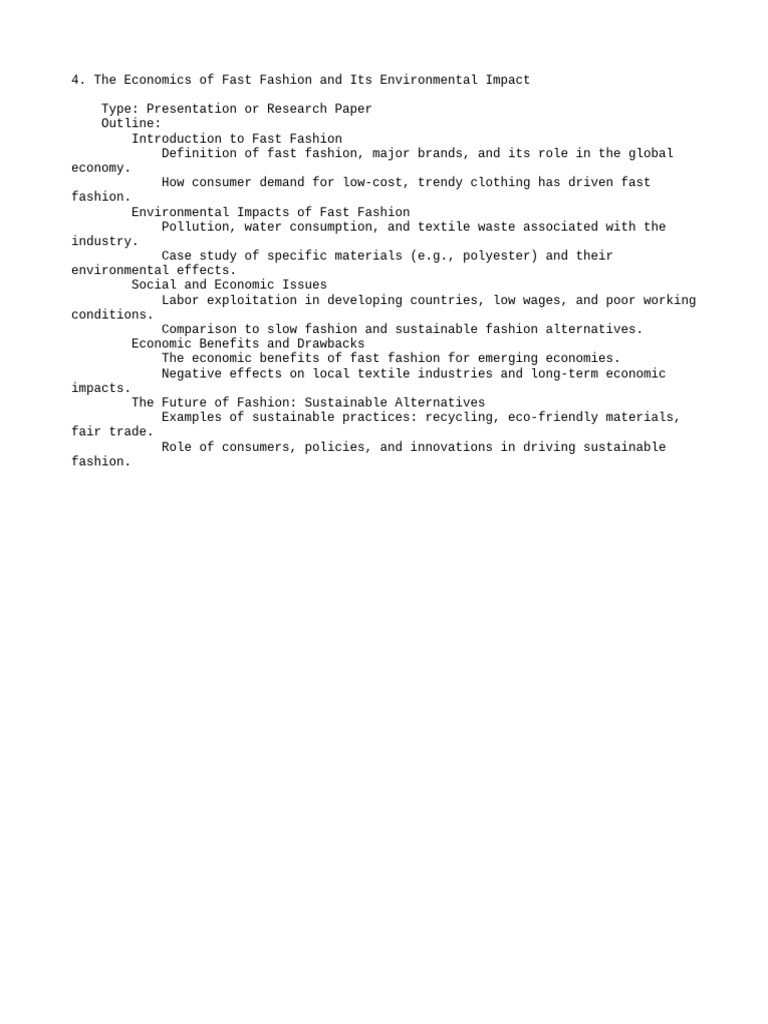 The Economics of Fast Fashion | PDF