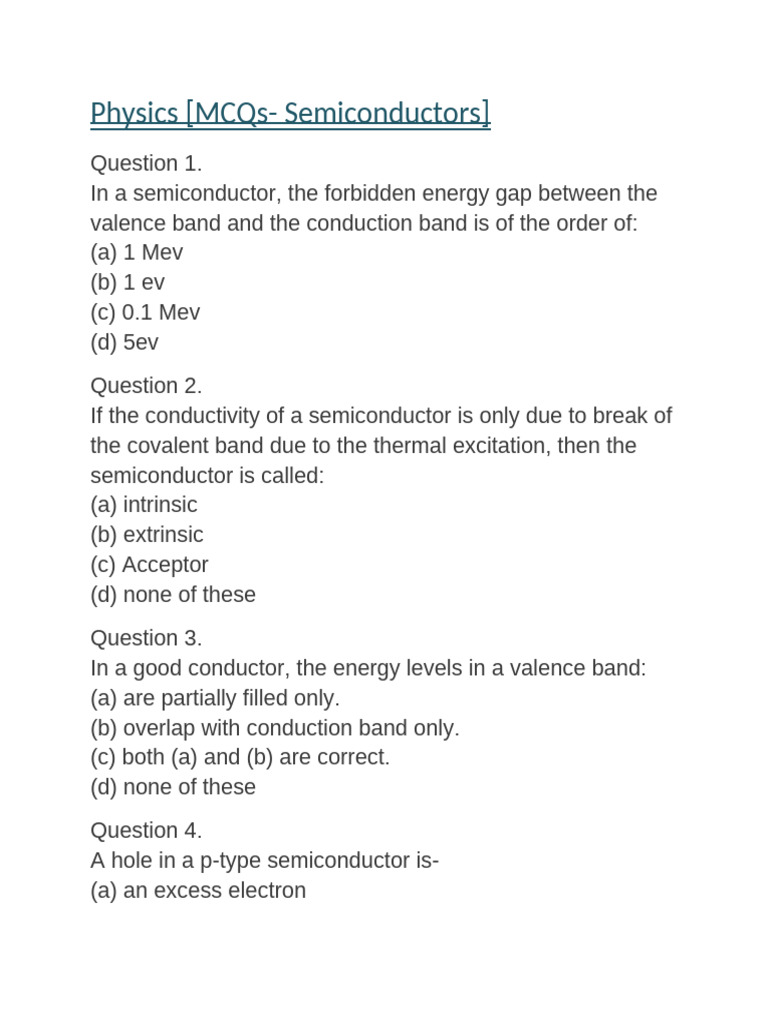 Physics MCQs | PDF