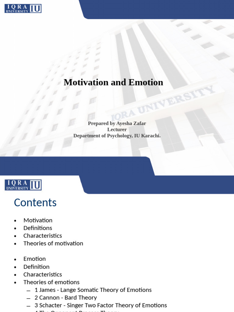 Motivation and Emotion | PDF | Emotions | Motivational