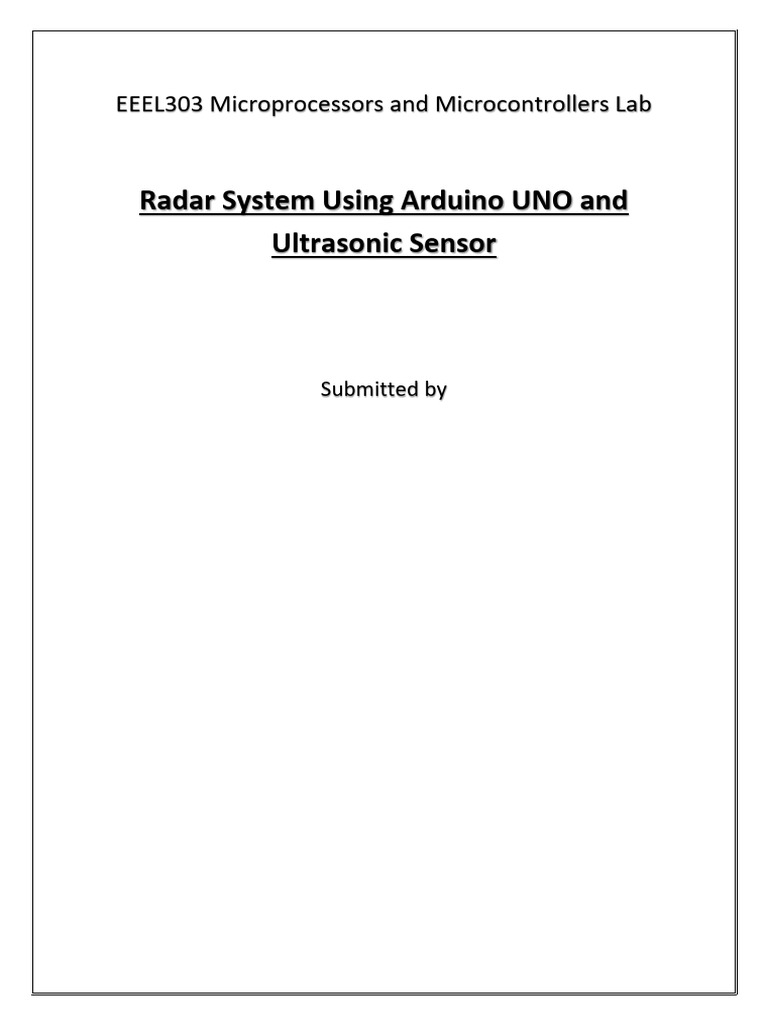 Radar System Using Arduino UNOand Ultrasonic Sensor | PDF | Radar | Arduino