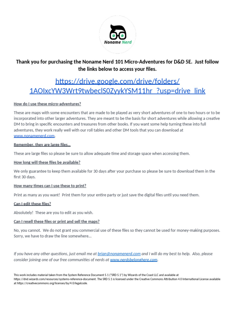 101 Micro Adventures Download Instructions | PDF