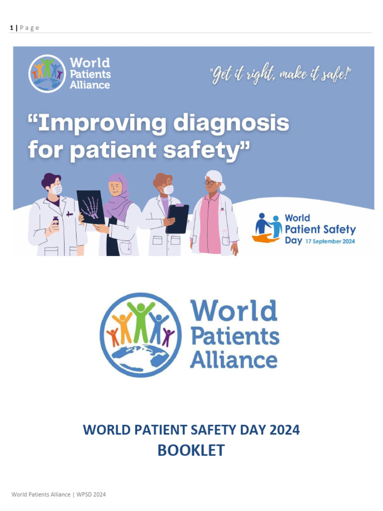 World-Patient-Safety-Day-2024-Booklet-13-Jul | PDF | Patient Safety ...