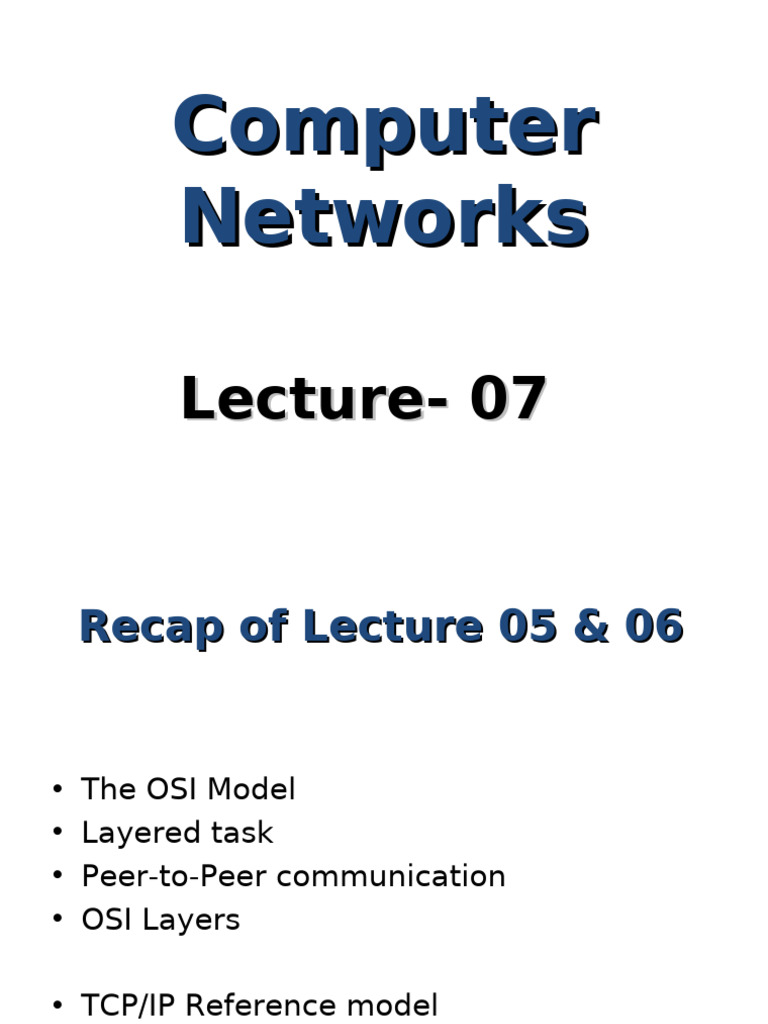CN-Lec-07 (Guided Media) | PDF | Transmission Medium | Coaxial Cable