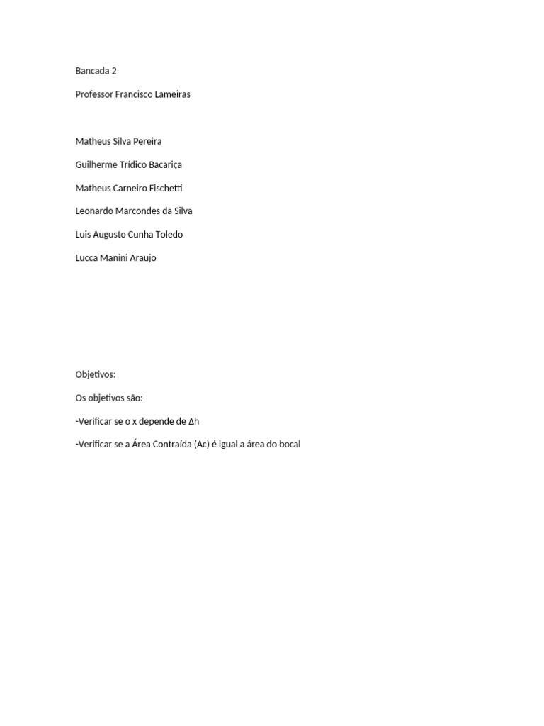 Mecflu Relatorio | PDF