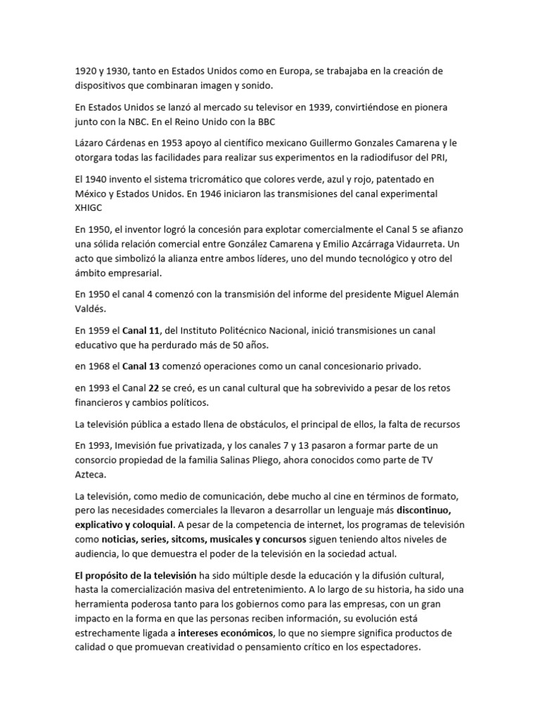 GUIN | PDF | Televisión