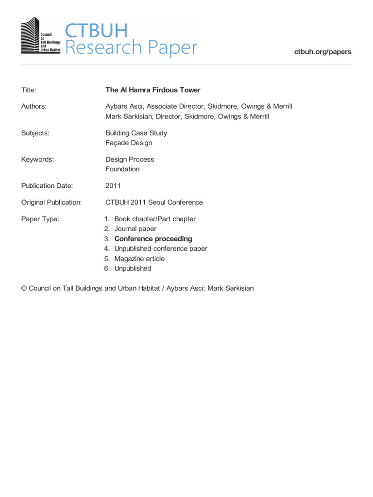 905 The Al Hamra Firdous Tower | PDF | Buildings And Structures