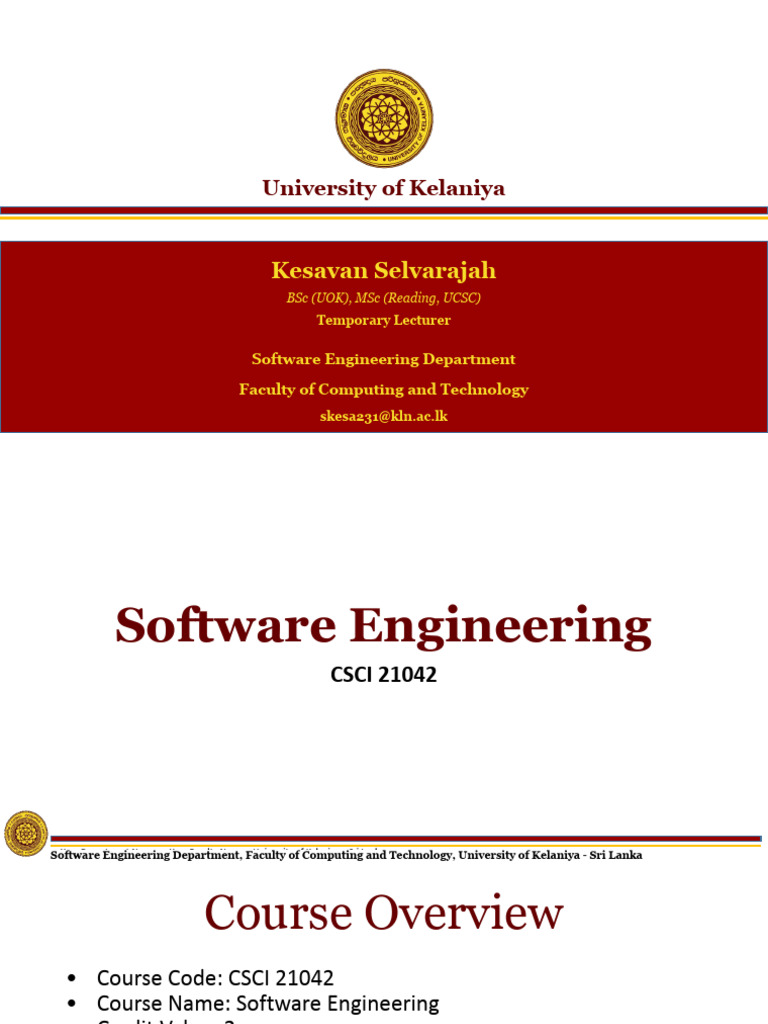 Lecture 1 - Introduction To Software | PDF | System | Software