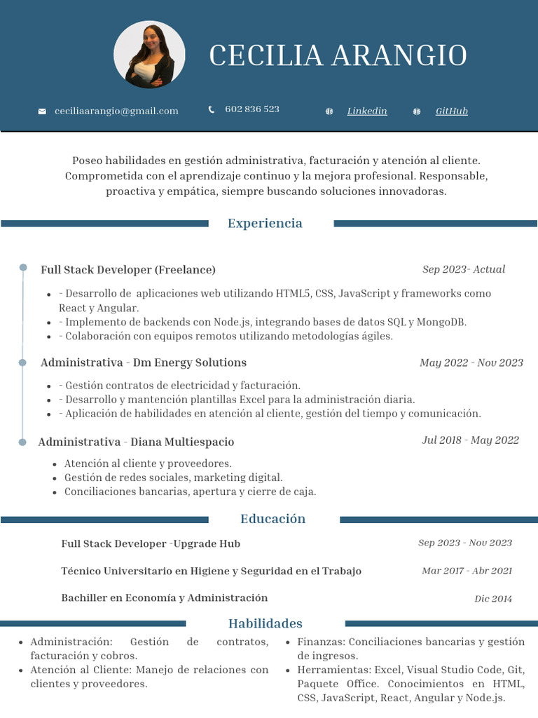 CV Cecilia Adm | PDF
