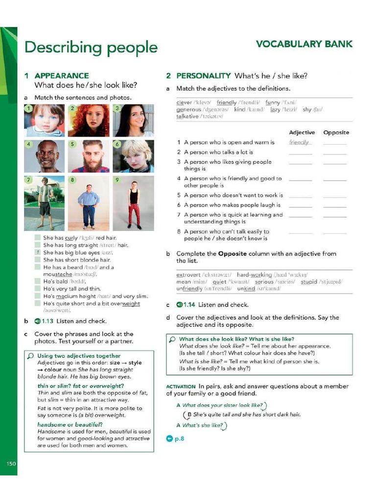 Appearance and Clothes - PRE INTERMEDIATE | PDF