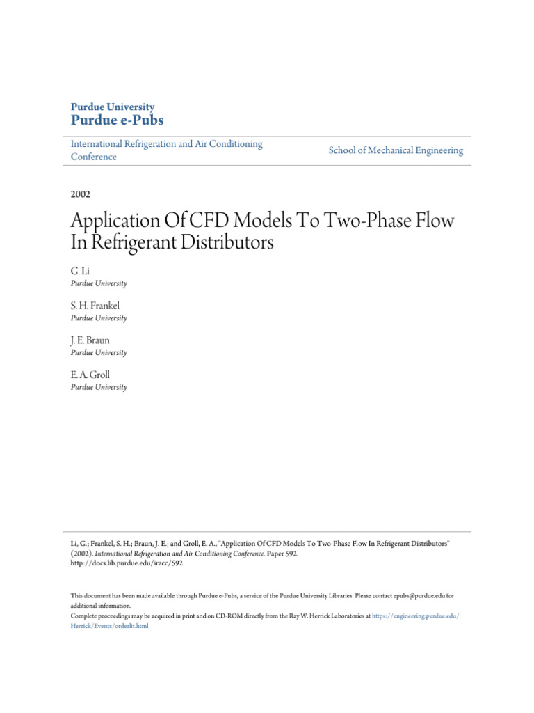 Application of CFD Models To Two Phase F | PDF | Turbulence | Force