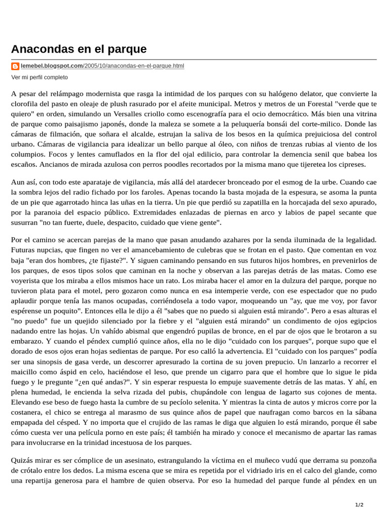 Anacondas en El Parque | PDF | Ficción general