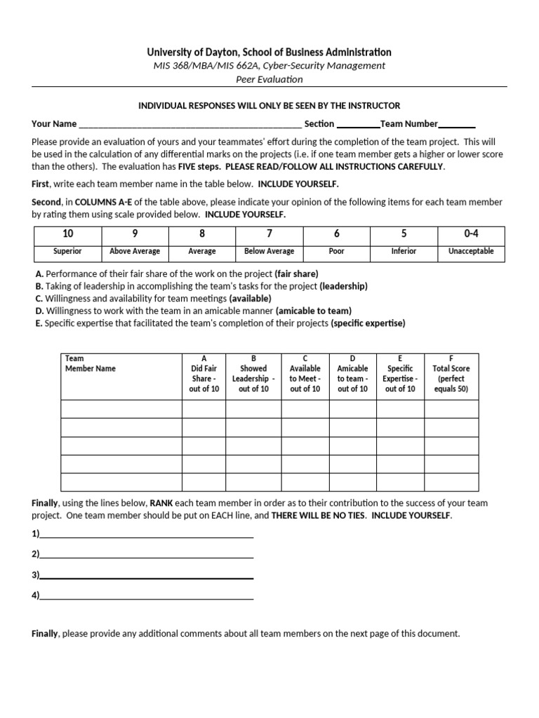 Team Members Evals | PDF Team Members Evals | PDF