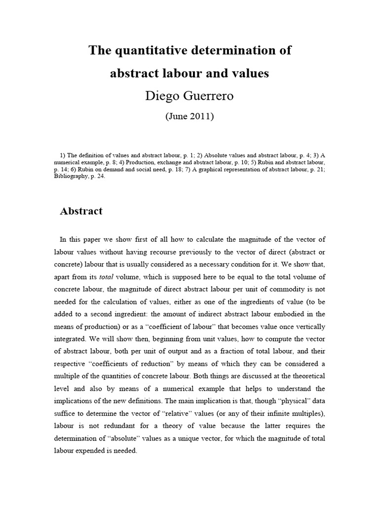 Diego Guerrero - The Quantitative Determination of Abstract Labour and ...